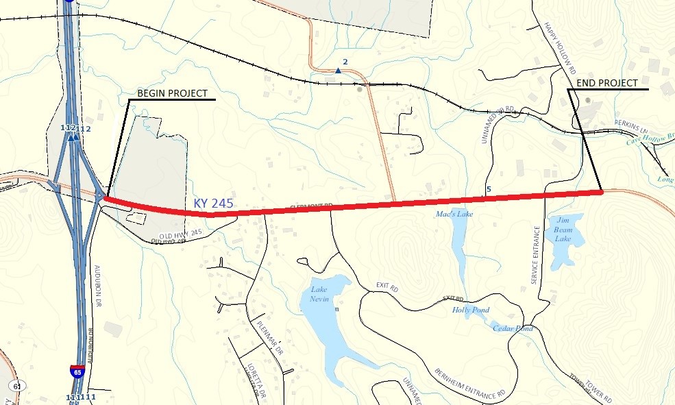 KY 245 (Clermont Road) Widening Project - Item No. 5-8509.00 | KYTC