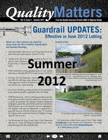 Quality Matters Newsletter Front Pages - Quality Matters Summer 2012